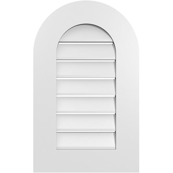 GVPRT01 TrueCraft Round Top Surface Mount PVC Gable Vent St