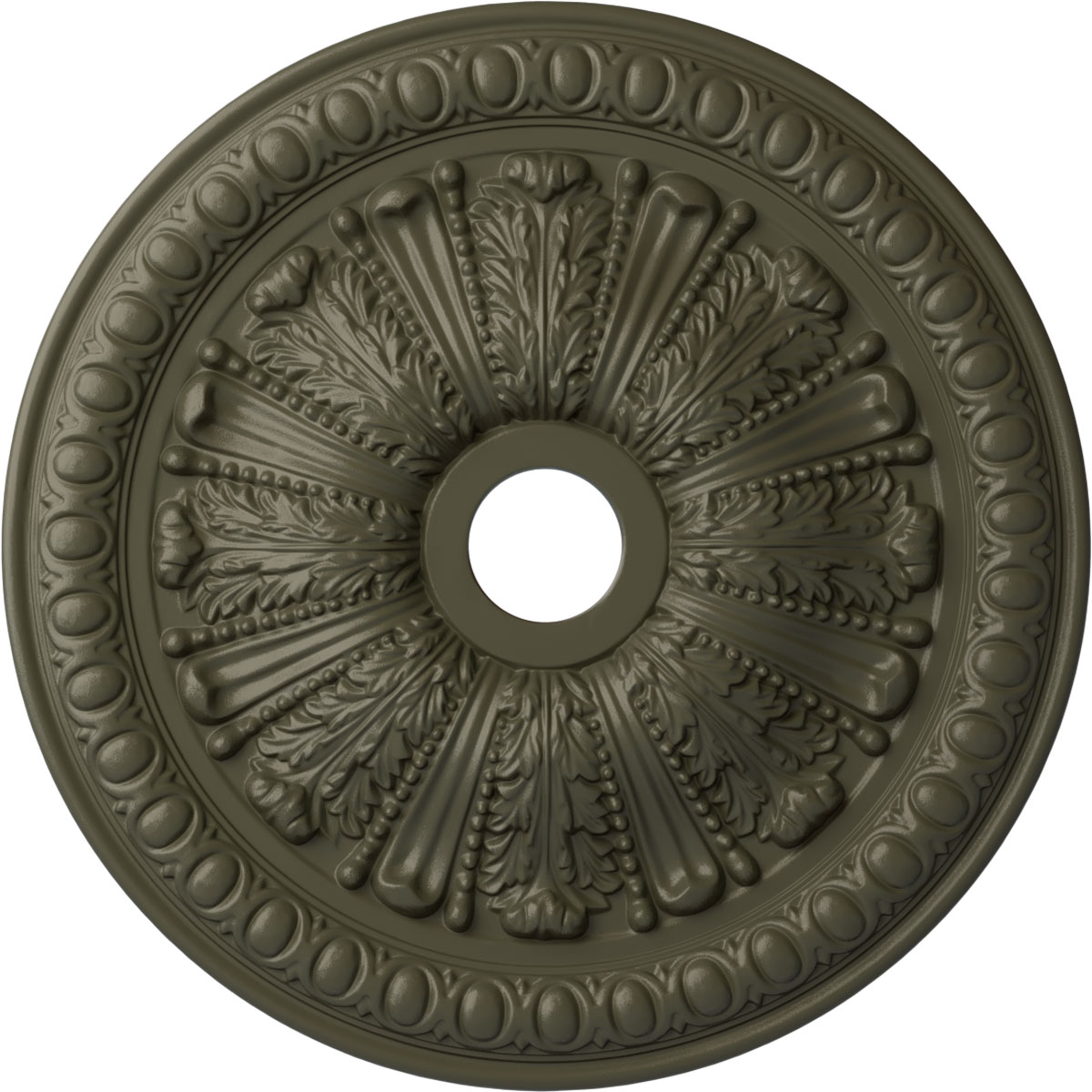 Antique Bronze Ceiling Medallion Ekena Millwork CM20BE1WSS Endurathane